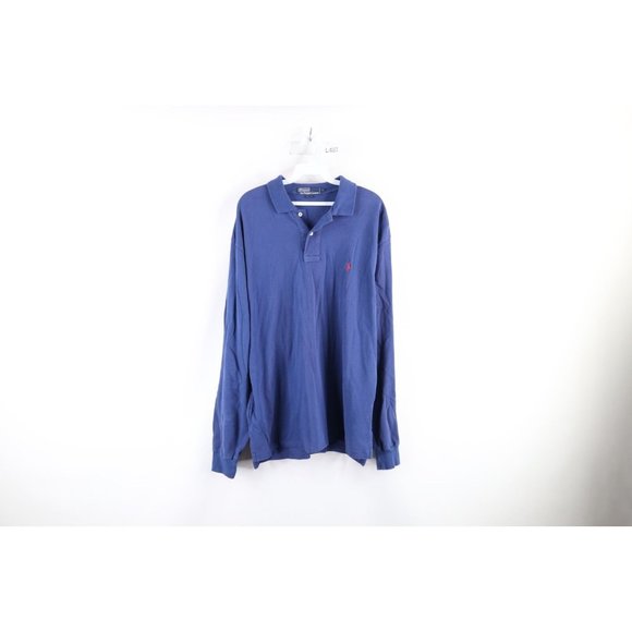 Ralph Lauren | Shirts | Vintage 9s Ralph Lauren Mens Large Faded Collared Long Sleeve Rugby Polo ...